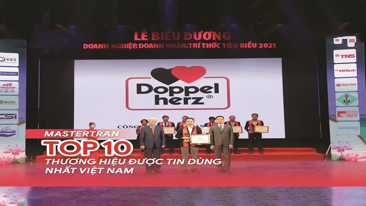 MasterTran lọt Top 10 thương hiệu được tin dùng nhất Việt Nam