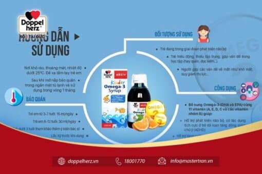 Top 3 loại Omega 3 của Đức cho trẻ em tốt nhất hiện nay - Doppelherz